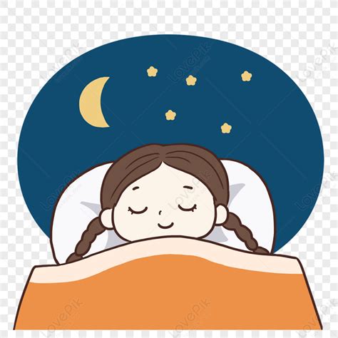 잠자는 일러스트 소녀 클립 아트 베개 Png 일러스트 무료 다운로드 Lovepik