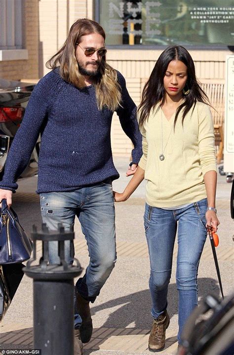 Marco Perego Steals A Kiss From Wife Zoe Saldana During Soccer Match