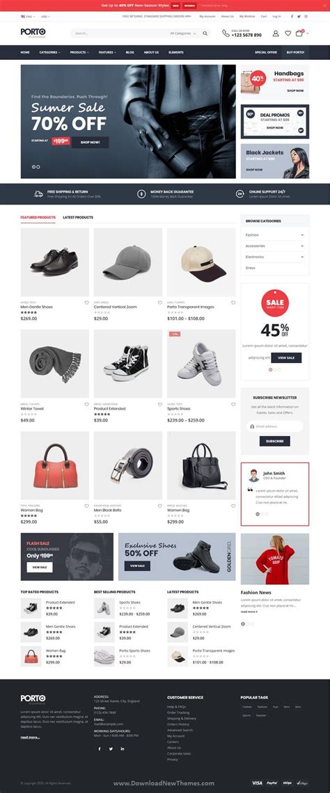 porto multipurpose and woocommerce theme woo commerce wordpress