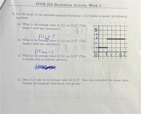 Solved Mth 252 Recitation Activity Week 3 6 Use The Graph