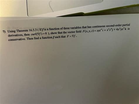 solved 7 using theorem 16 5 3 iff is a function of three