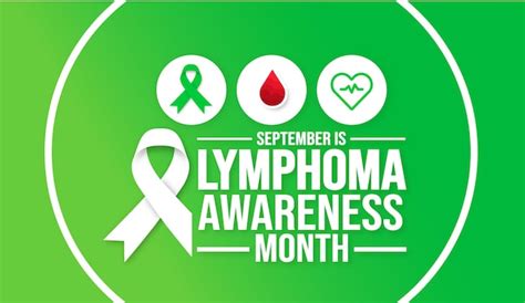 9월은 림프종 인식의 달 배경 템플릿 휴일 개념 배경 배너입니다 프리미엄 벡터