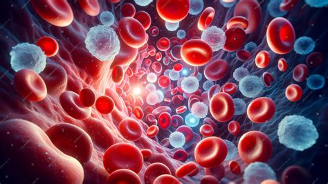 Photo Realistic Picture Blood Under Microscope Ai Generated Image