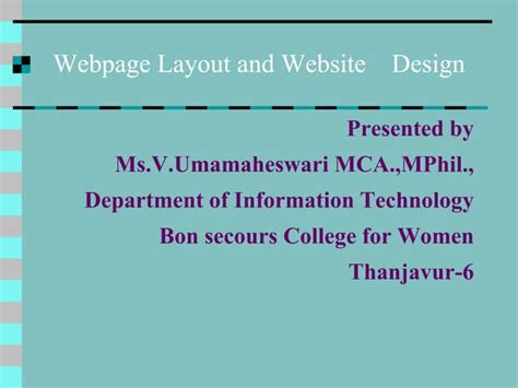 Create Webpages Ppt