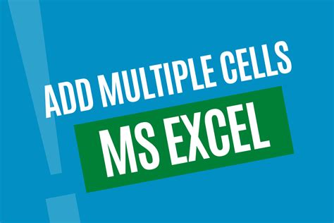 How To Create A Formula To Add Multiple Cells In Excel Printable