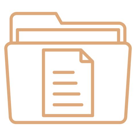 Document Folder Generic Color Outline Icon