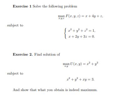 Solved Exercise Find The Eigenvalues And Eigenvectors Of The Chegg