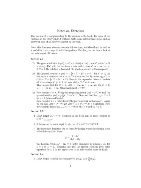 Notes On Exercises Pdf Eigenvalues And Eigenvectors Mathematical