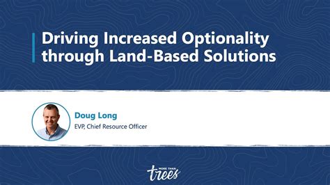 Driving Increased Optionality Through Land Based Solutions Youtube