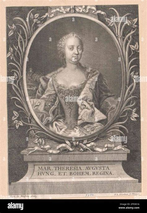 Maria Theresia Imperatrice Romano Tedesca Incisione In Rame Di Leopold