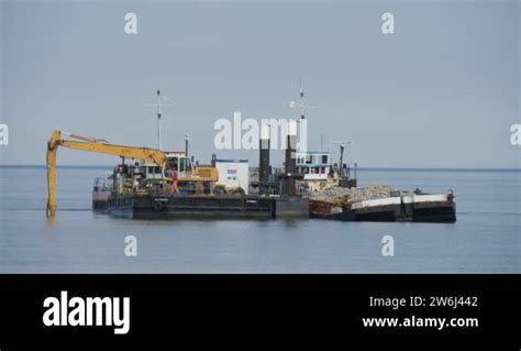 Barge With Excavator Stock Videos Footage HD And 4K Video Clips Alamy