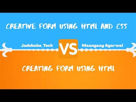 Create Form Using HTML And CSS Jadubaba Tech