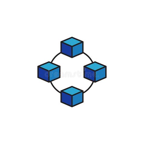 Cube Network Connection Structure Vector Icon Stock Vector Illustration Of Data Logo 193589752