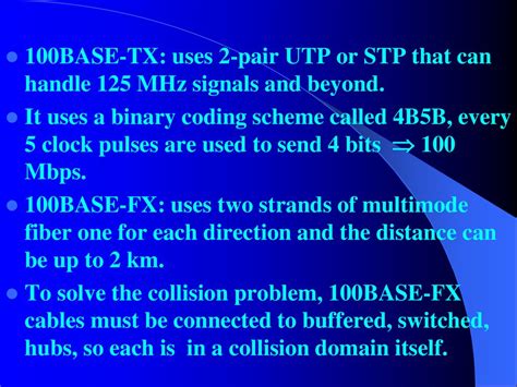 100base Tx Uses 2 Pair Utp Or Stp That Can Handle 125 Mhz Signals And