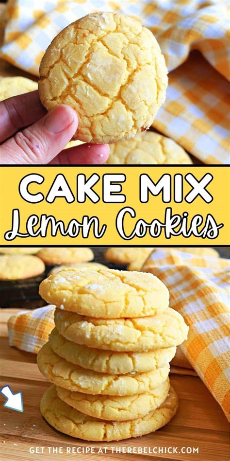 Cake Mix Lemon Cookies Video Lemon Cookies Recipes Lemon Cookies