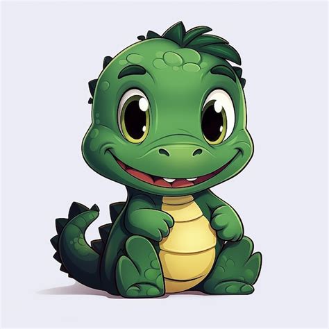 Premium Ai Image Cute Alligator