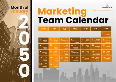 Marketing Calendar Template