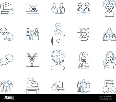 School And Education Outline Icons Collection School Education Learn