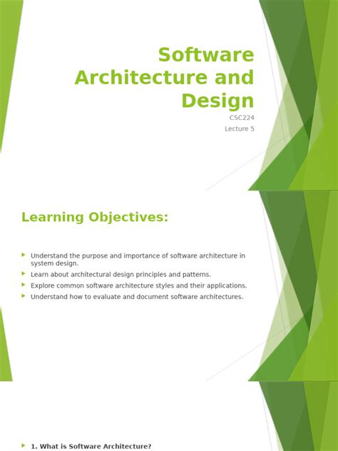 Lecture 5 Notes Software Architecture And Design Pdf Software