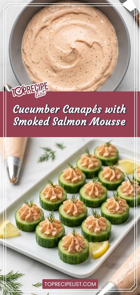 Cucumber Canapés With Smoked Salmon Mousse
