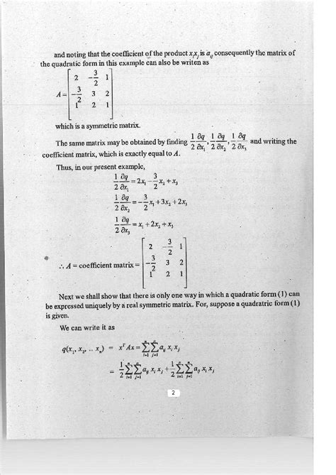Solution Mathematics Quadratic Forms Canonical Forms Classification Of