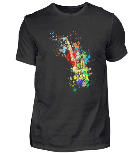 Saxophone Design Splash T Shirt Chorchestre