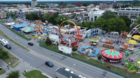 Drone View 2024 National Cherry Festival Traverse City Michigan