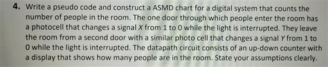 Solved 4 Write A Pseudo Code And Construct A Asmd Chart For