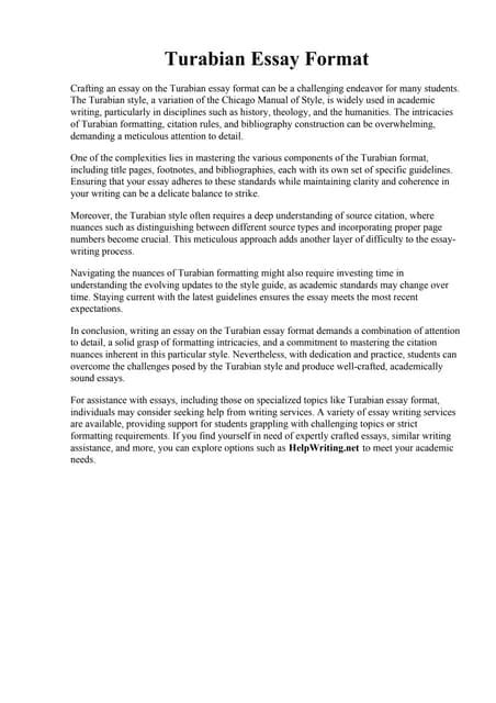 Turabian Essay Formatpdf