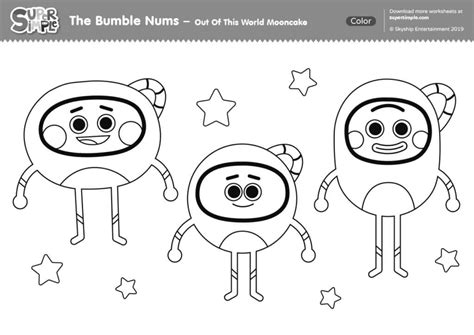 The Bumble Nums Color Out Of This World Mooncake Super Simple