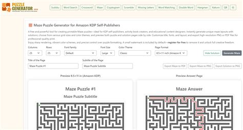maze generator create printable maze puzzles for kdp and commercial use