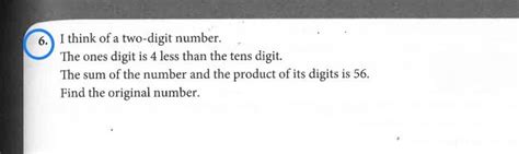 Solved I Think Of A Two Digit Number The Ones Digit Is Chegg Com