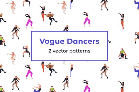 Vogue Dancers Seamless Patterns Graphic Patterns ~ Creative Market