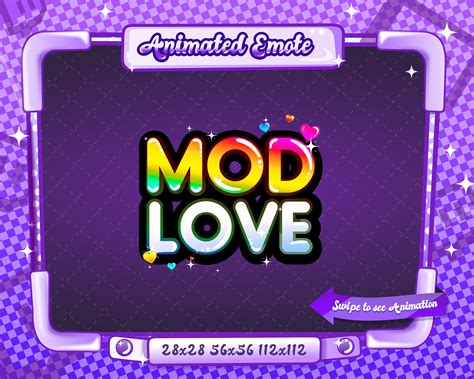 Animated Static Emote Mod Love Animated Mod Love Emote Mod Love V9 Sparkle Emote Mod Love