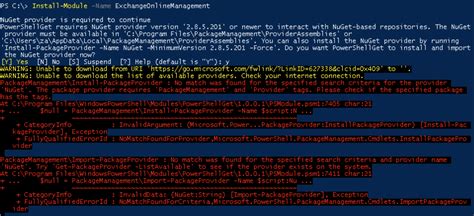 Install Packageprovider No Match Found Error When Installing Powershell Modules Fix