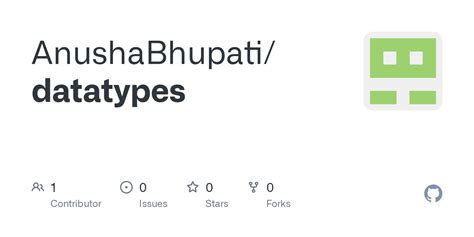 Github Anushabhupatidatatypes
