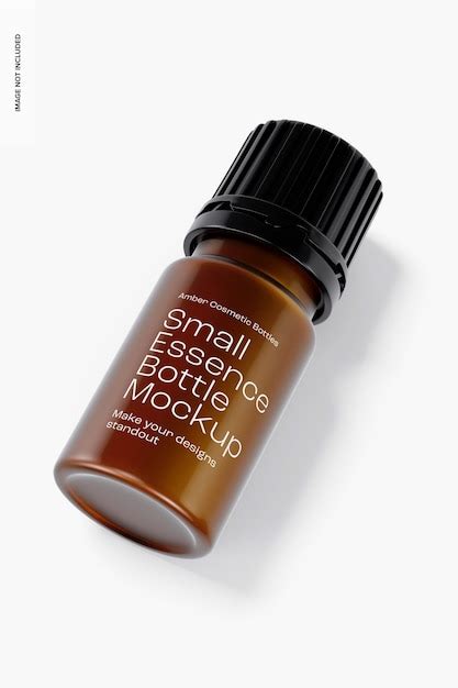 Premium Psd Small Essence Bottle Mockup Perspective
