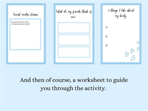 Body Image Workbook Body Dysmorphia Worksheet Body Image Workbook Ed