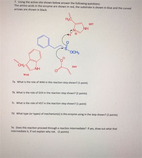 Solved 7 Using The Active Site Shown Below Answer The Chegg Com