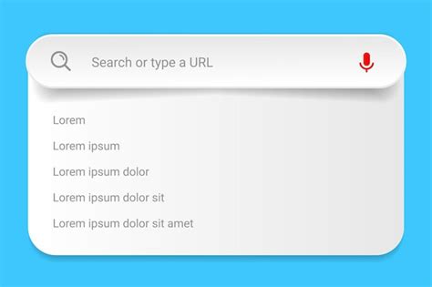 Premium Vector Internet Browser Search Engine Search Bar For Ui
