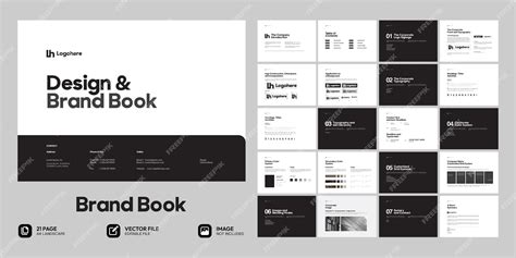 Simple Brand Book Layout Template Premium Vector