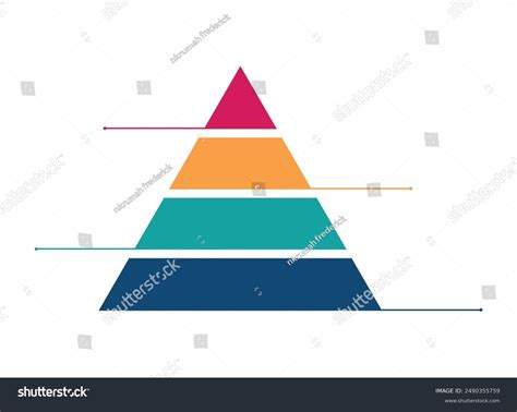 Blank 4 Tier Pyramid Chart Vector Stock Vector Royalty Free 2490355759 Shutterstock