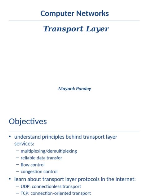 Transport Layer Pdf Transmission Control Protocol Port Computer