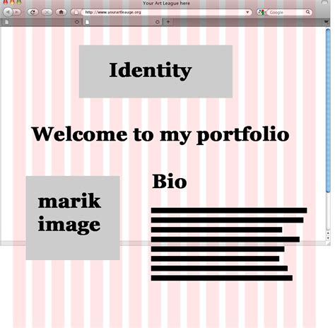 Marik S Web 2 Project 3 Digital Portfolio Wireframe