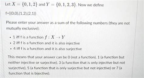 Solved Let X 012 And Y 012 Now We Define