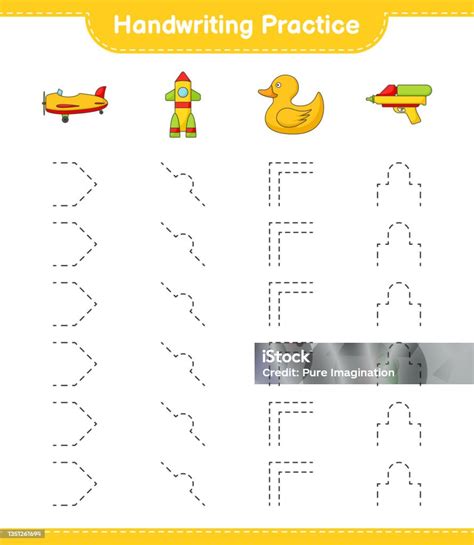 필기 연습 비행기 로켓 고무 오리 물총의 라인을 추적할 수 있습니다 교육 어린이 게임 0명에 대한 스톡 벡터 아트 및 기타 이미지 Istock