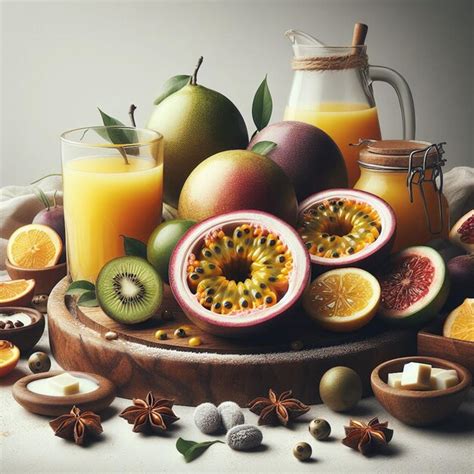 Passion Fruit Premium Ai Generated Image