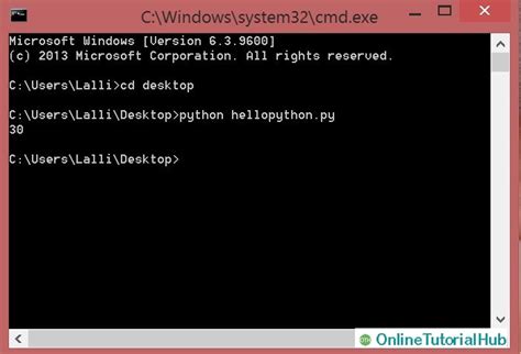 Python Execution Of Python OnlineTutorialHub