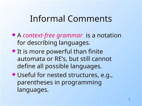 context free languages under theory of automata ppt