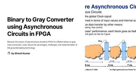 binary to gray converter using asynchronous circuits in fpga